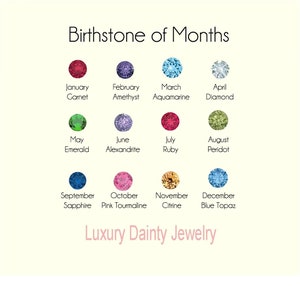 Personalized Birthstone Necklace Birthstone Jewellery Family - Etsy