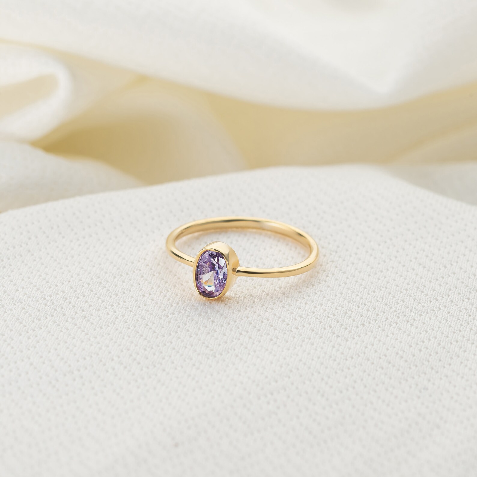 Custom Oval Birthstone Ring, 925 Sterling Silver Birthstone Ring ...
