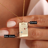 Birth Date Necklace - Etsy