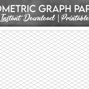 Isometric Graph Paper, Digital Isometric Grid Paper, PDF for US Letter ...