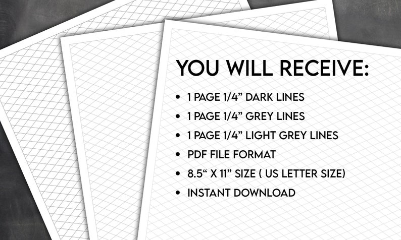Isometric Graph Paper, Digital Isometric Grid Paper, PDF for US Letter ...