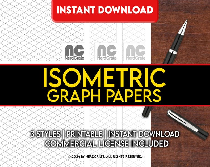White Paper, Digital Isometric Paper, Note Taking Template, Note Taking ...