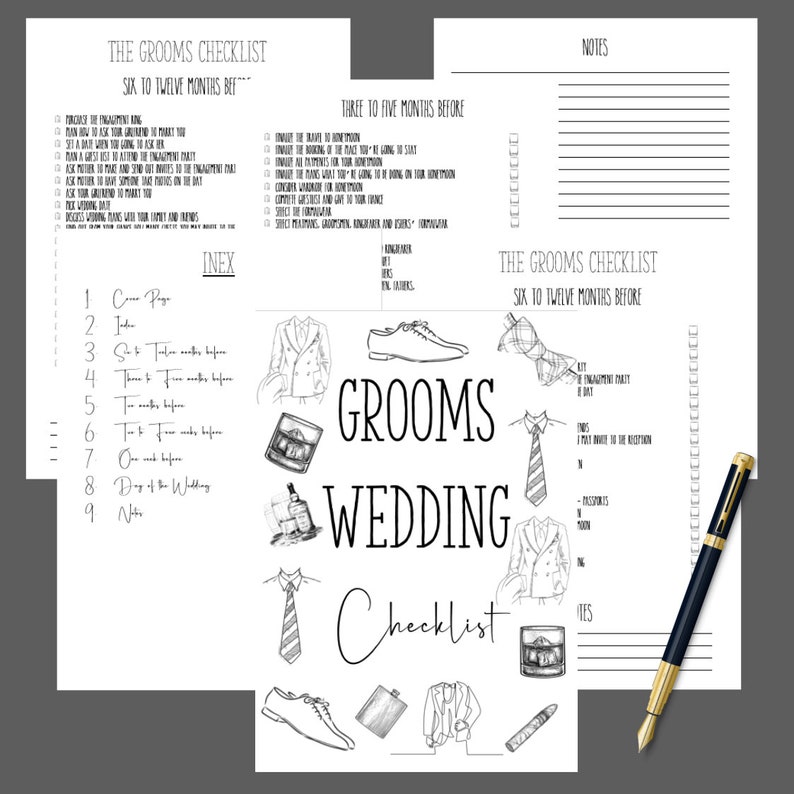 Groom Checklist/groom to Do List/printable Groom's Wedding Checklist ...