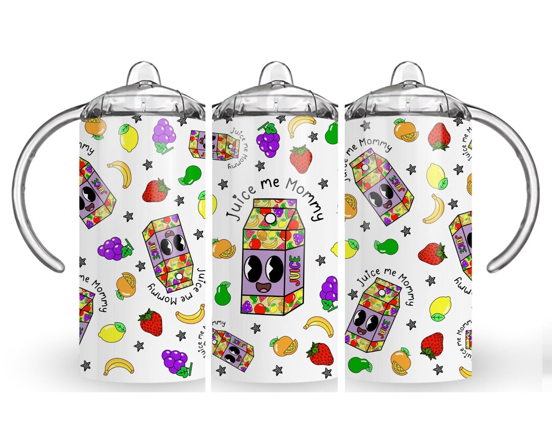 Digital Fruit Juice 300dpi 12oz Kids Sippy Cup Tumbler Wrap PNG /12oz ...