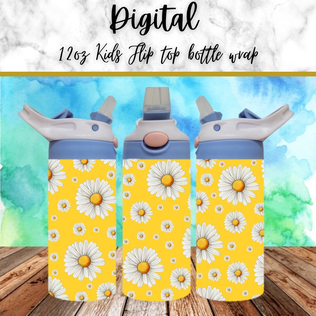 Digital Daisy 300dpi 12oz Kids Flip Top Sippy Cup Tumbler Png/12oz Kids ...