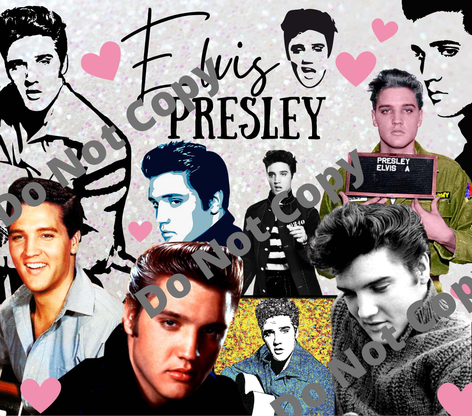 Elvis Presley Collage 300dpi 20oz STRAIGHT Skinny Tumbler - Etsy