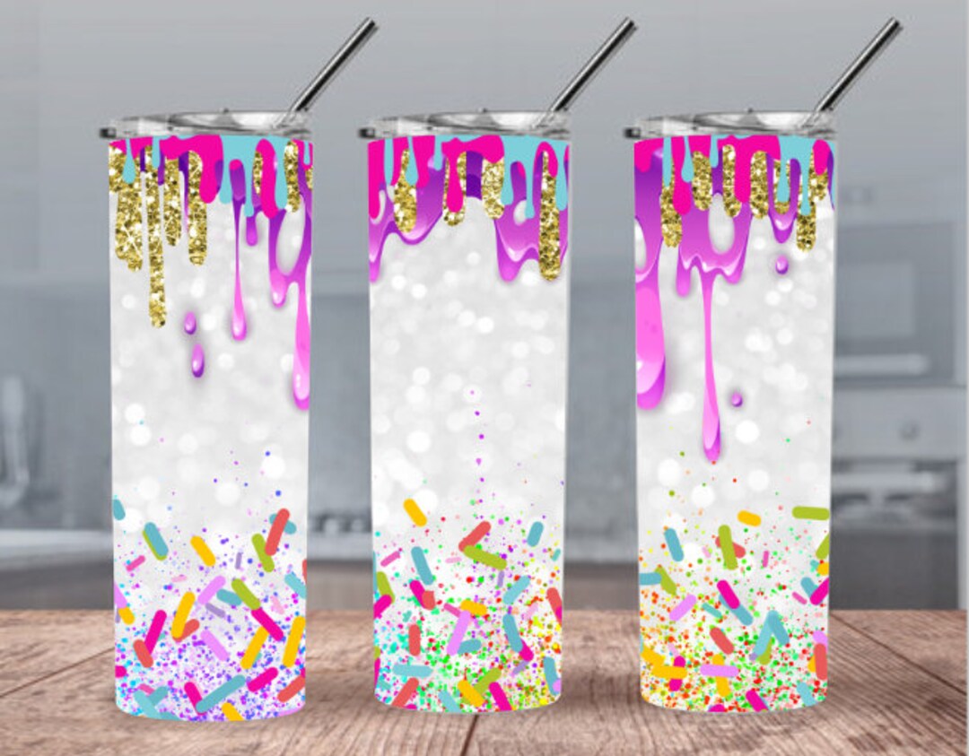 Cake Sprinkles 300dpi STRAIGHT Skinny Tumbler Wrap/drippings 30oz ...