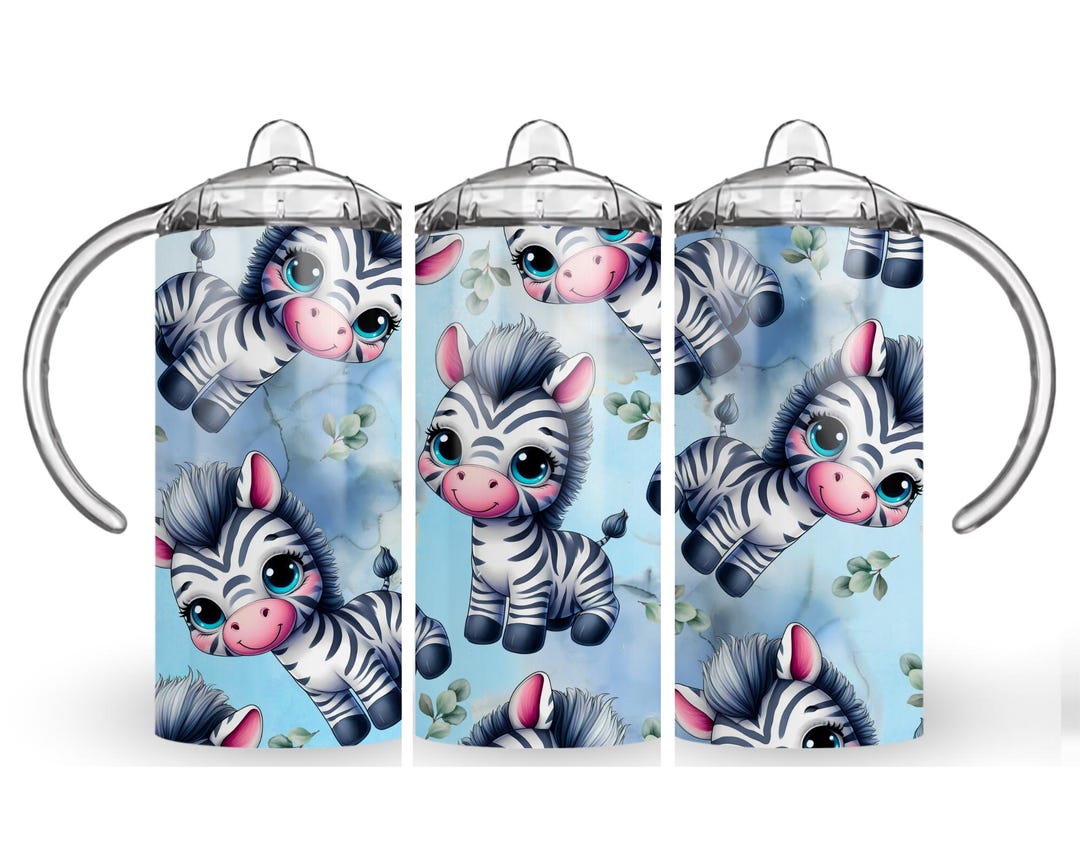 Zebra Pattern 300dpi 12oz Kids Sippy Cup Tumbler Wrap PNG /12oz Kids ...