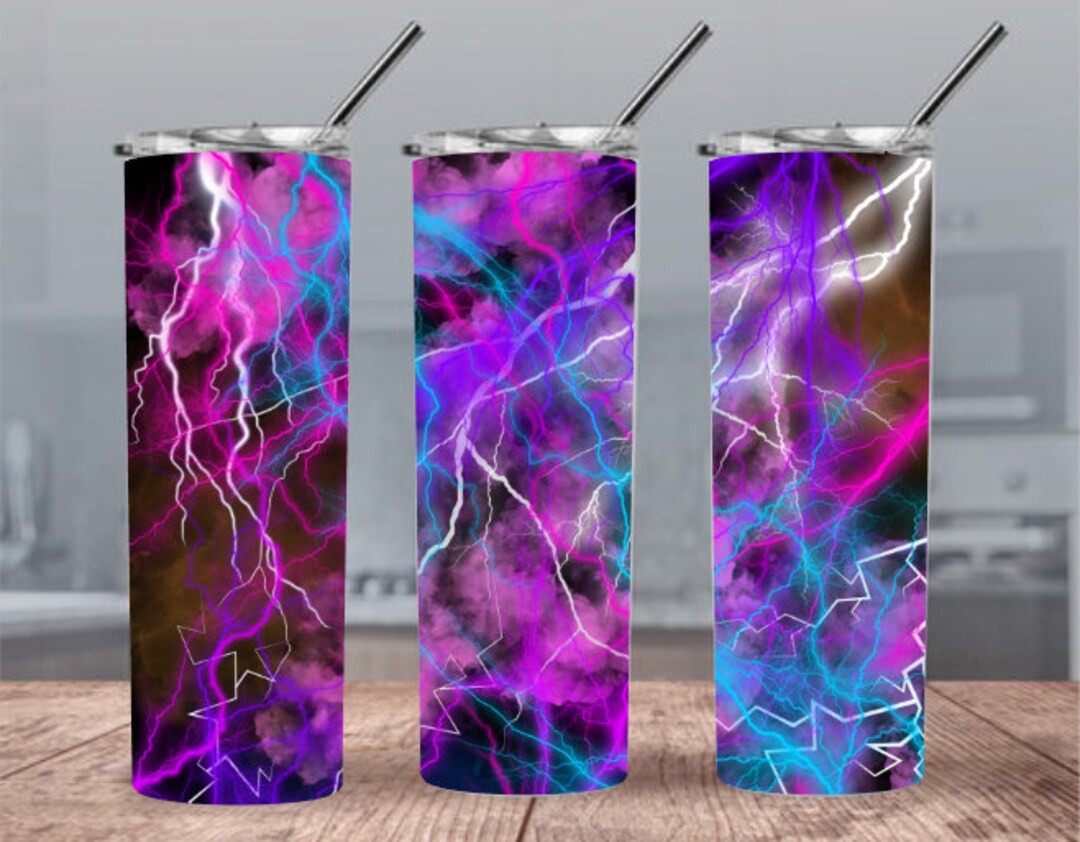 Lightning 300dpi 20oz STRAIGHT Skinny Tumbler Wrap/background 30oz ...
