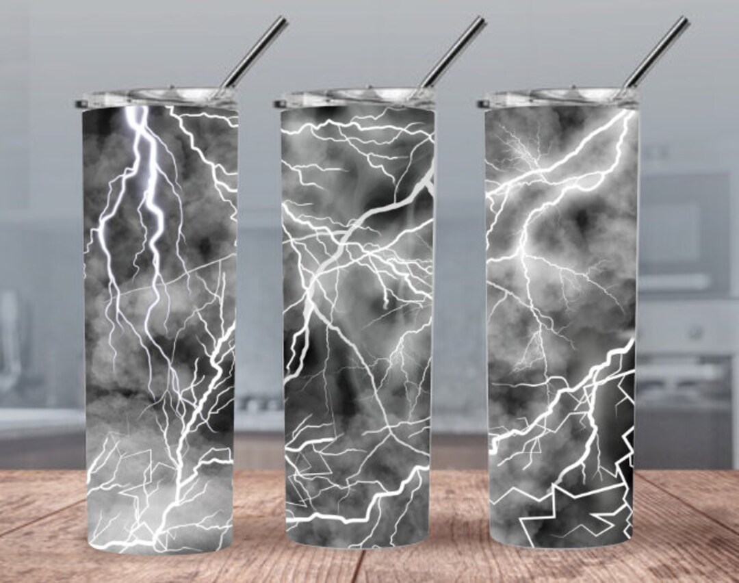 Lightning 300dpi 20oz STRAIGHT Skinny Tumbler Wrap/background 30oz ...