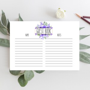 Printable Wedding Guest Book Pages/wedding Guest Book/guest Book ...