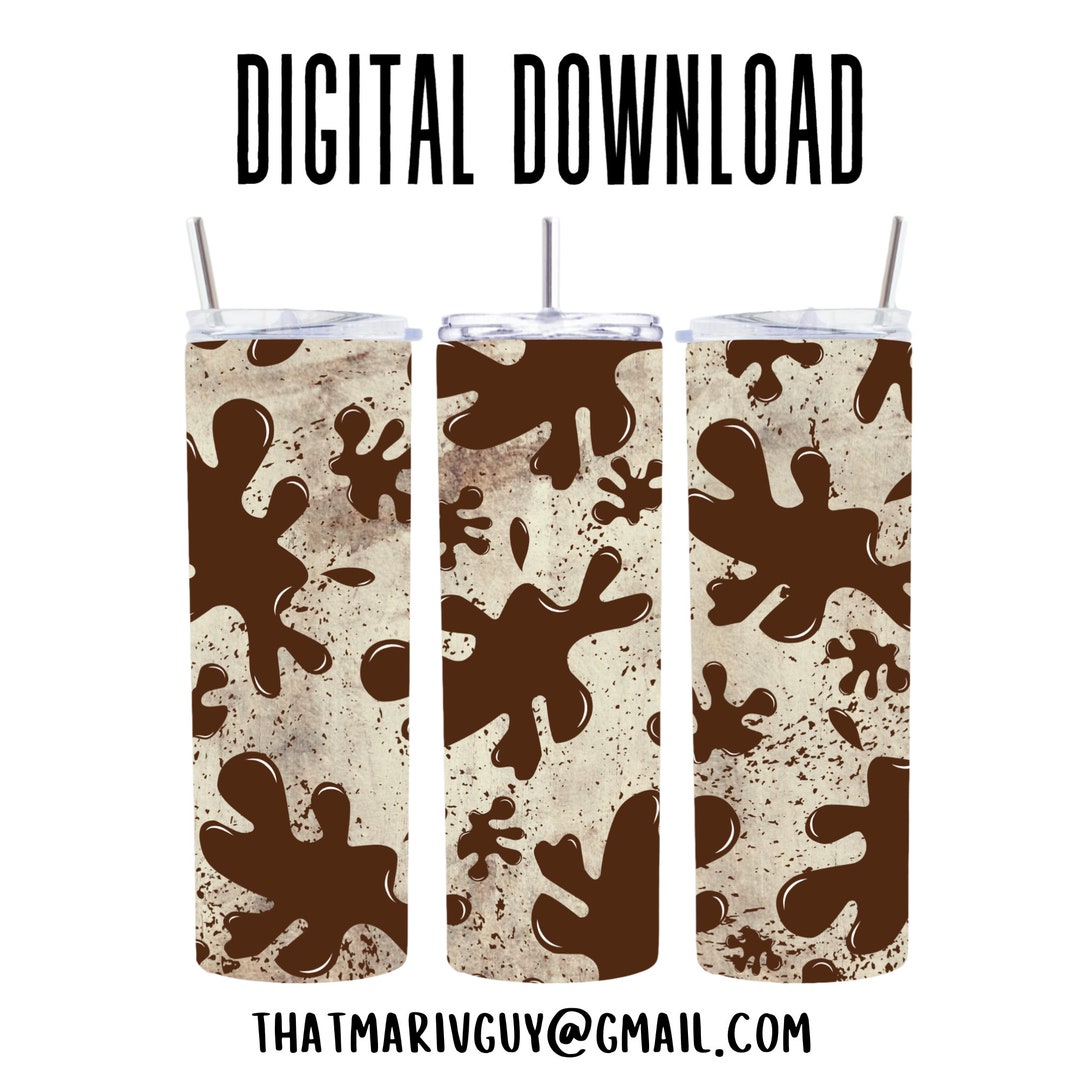 Digital Mud 300dpi 20oz STRAIGHT Skinny Tumbler Wrap/30oz Tumbler ...