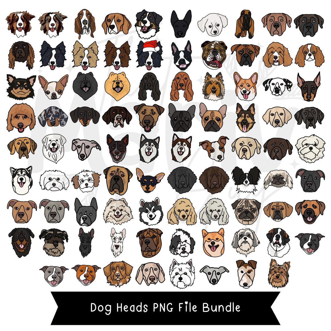 Digital Dog Breeds Heads PNG Files/download Download/5000x5000px/t ...