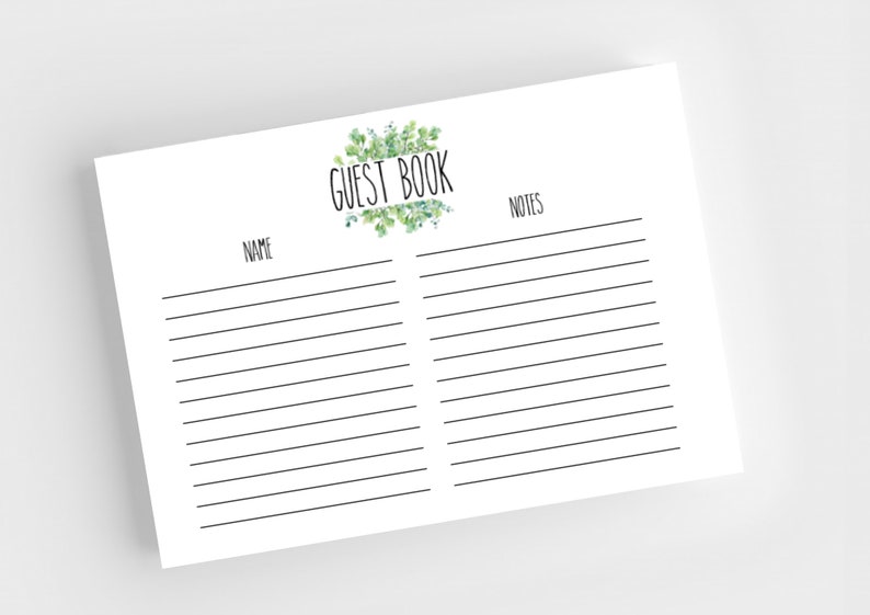 Printable Wedding Guest Book Pages/wedding Guest Book/guest Book ...