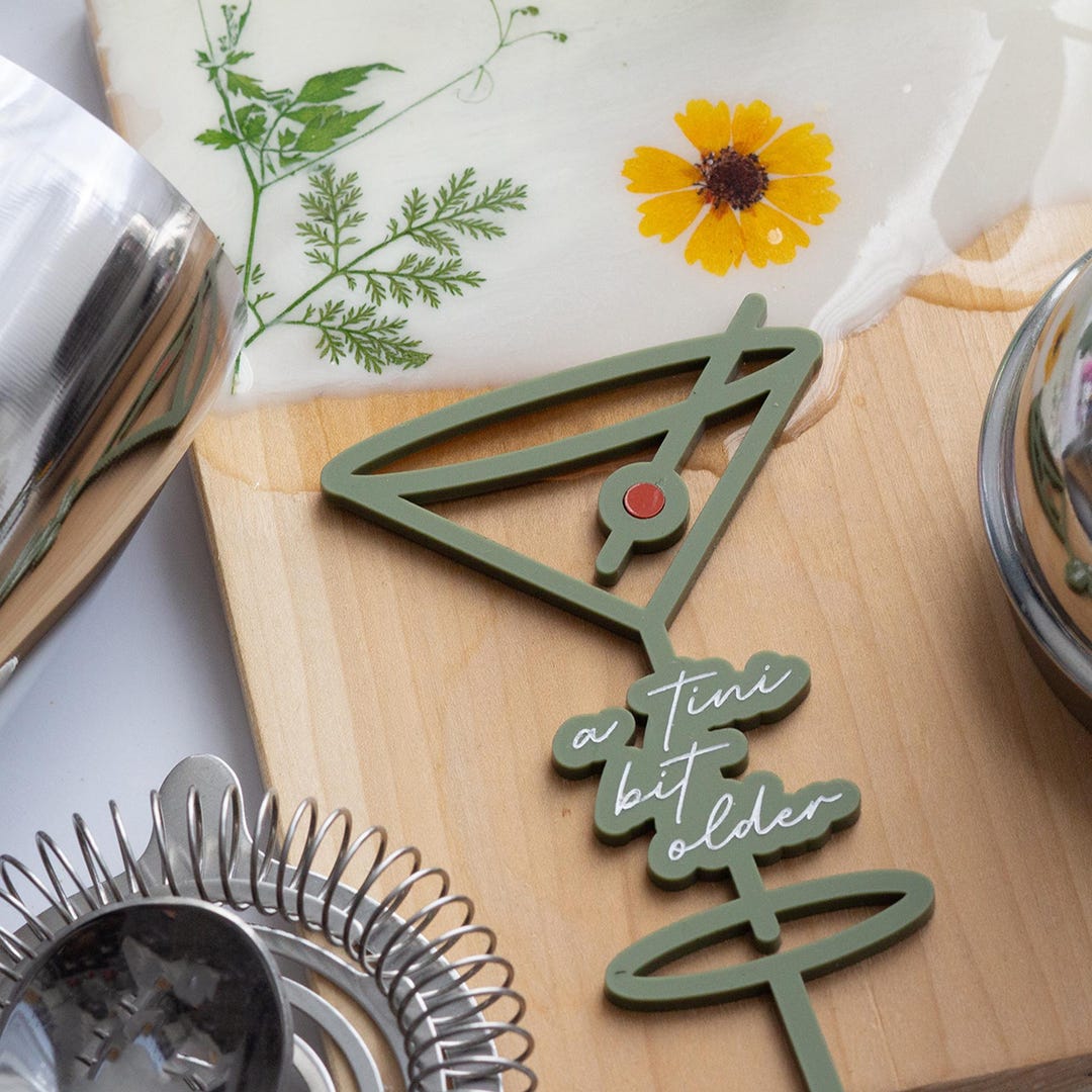 A Tini Bit Older Cake Topper, Cake Topper, Tini Bit Older, Martini ...