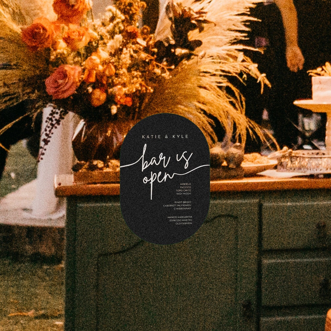 Custom Hanging Bar Sign, Wedding Bar Sign, Wedding Sign, Hanging Bar ...