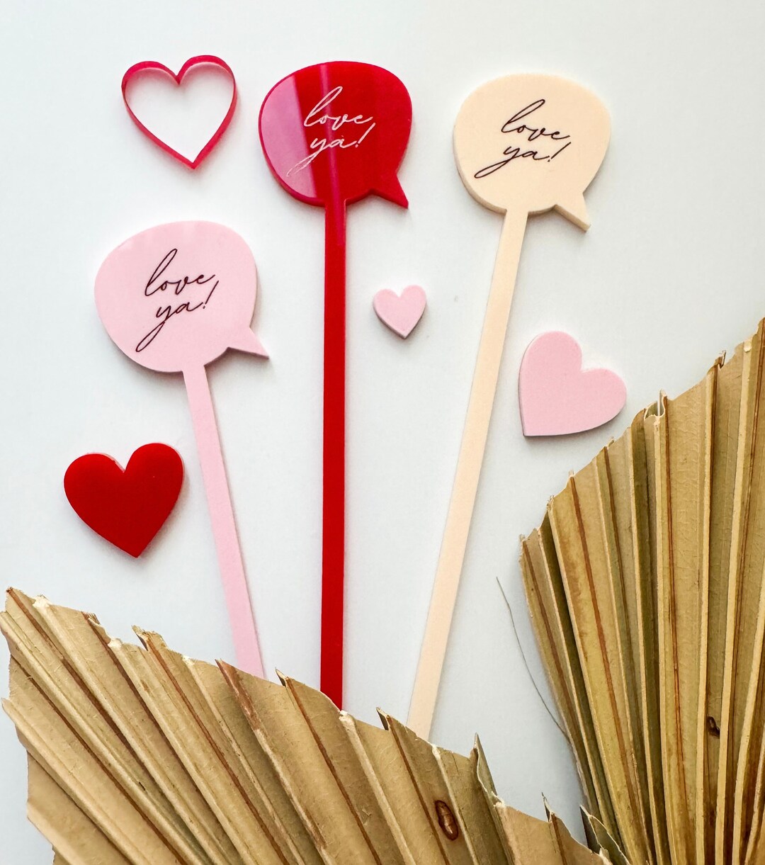 Valentines Day Drink Stirrers, Love You Stir Sticks, Happy Valentines ...
