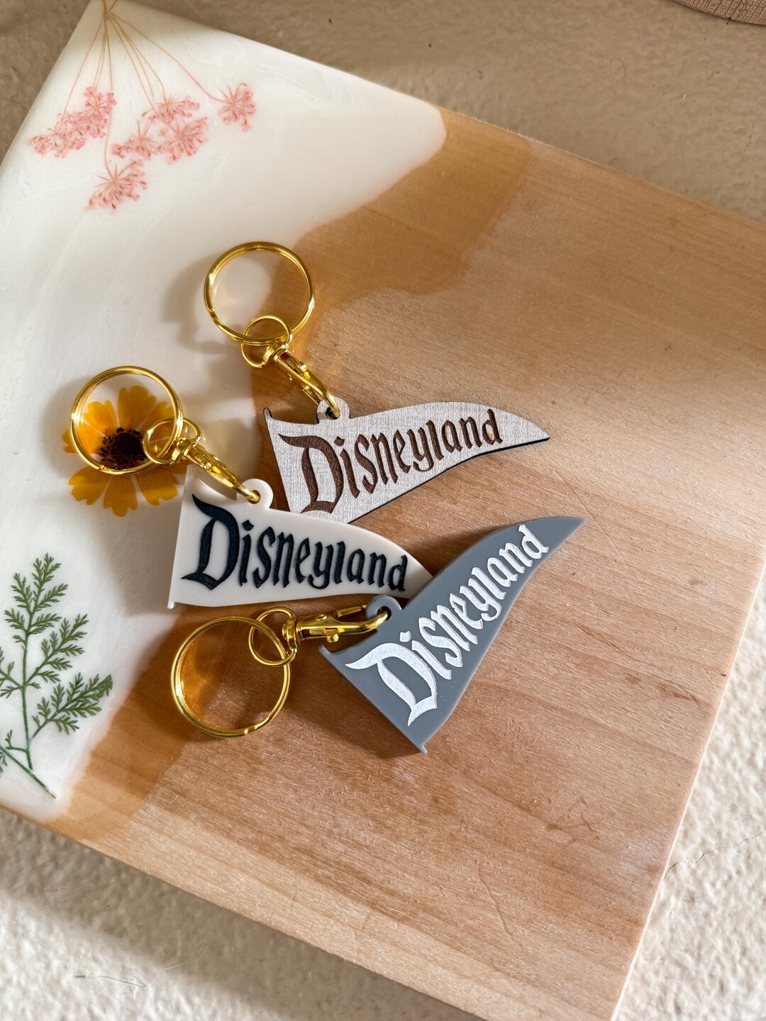 Disneyland Keychain, Disney Flag, Disneyland Pendant, Disney World ...