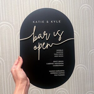Custom Hanging Bar Sign, Wedding Bar Sign, Wedding Sign, Hanging Bar ...