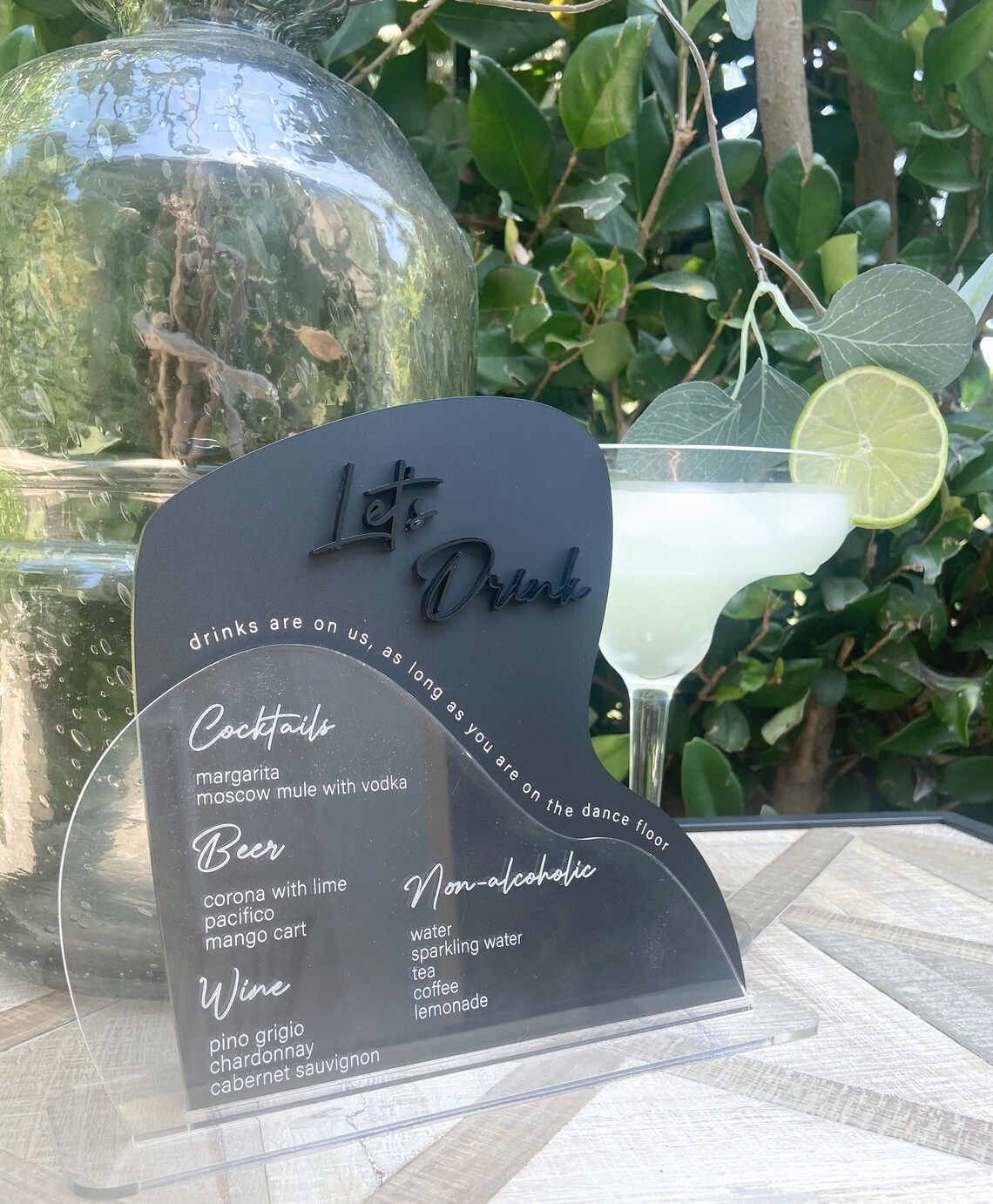 Bar Menu Custom Bar Menu Acrylic Bar Menu Custom Bar Menu - Etsy