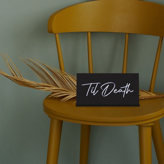 Til Death Sign Til Death Til Death Acrylic Sign Halloween - Etsy