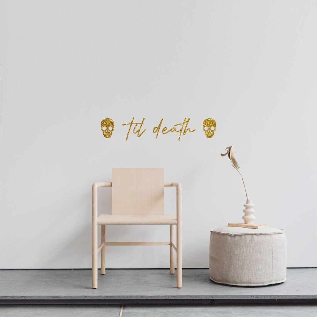 Til Death Banner, Glitter Banner, Til Death Decor, Party Banner, Skulls ...