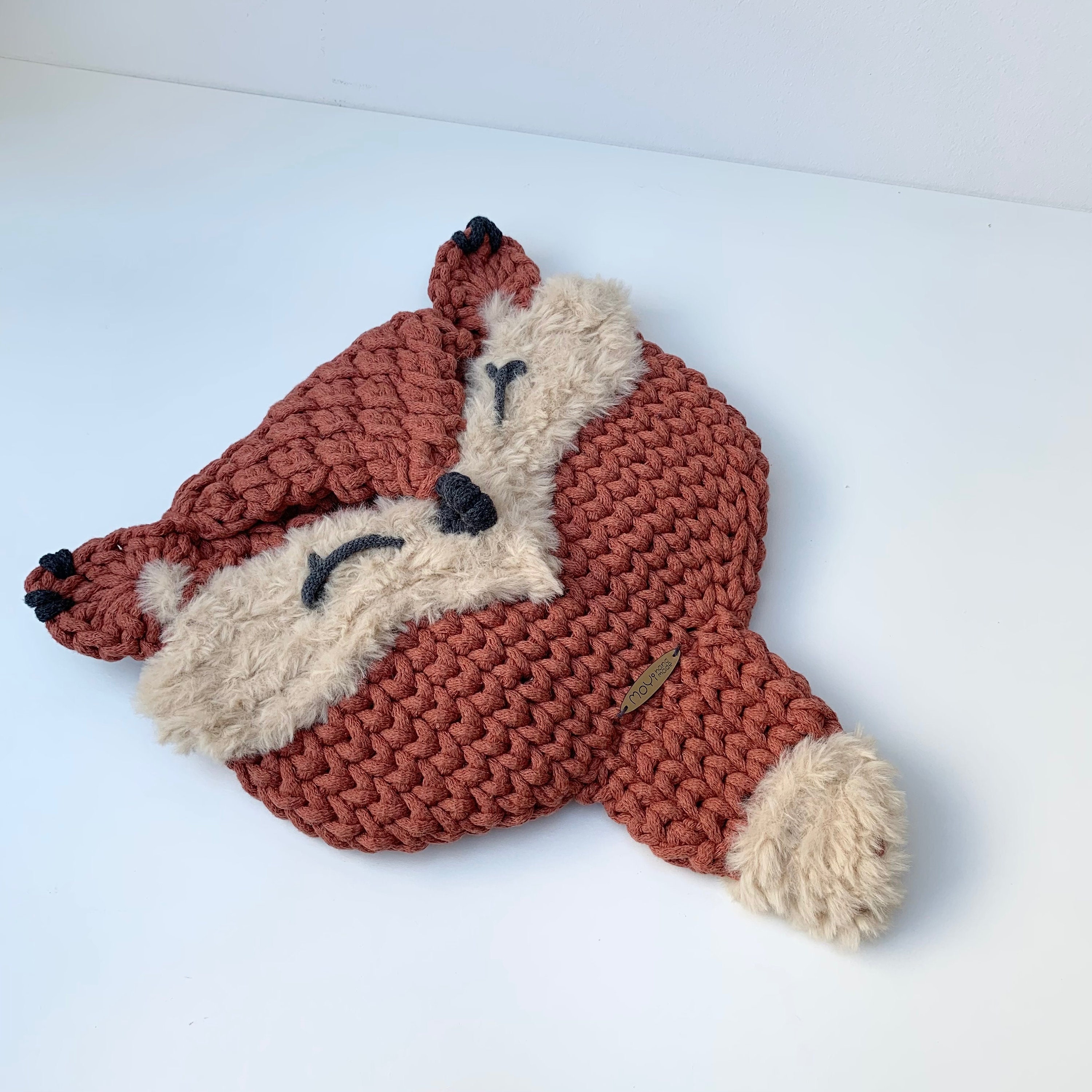 Woodland FOX HANGING Basket / STORAGE Box / Bedside Organizer/ Natural ...