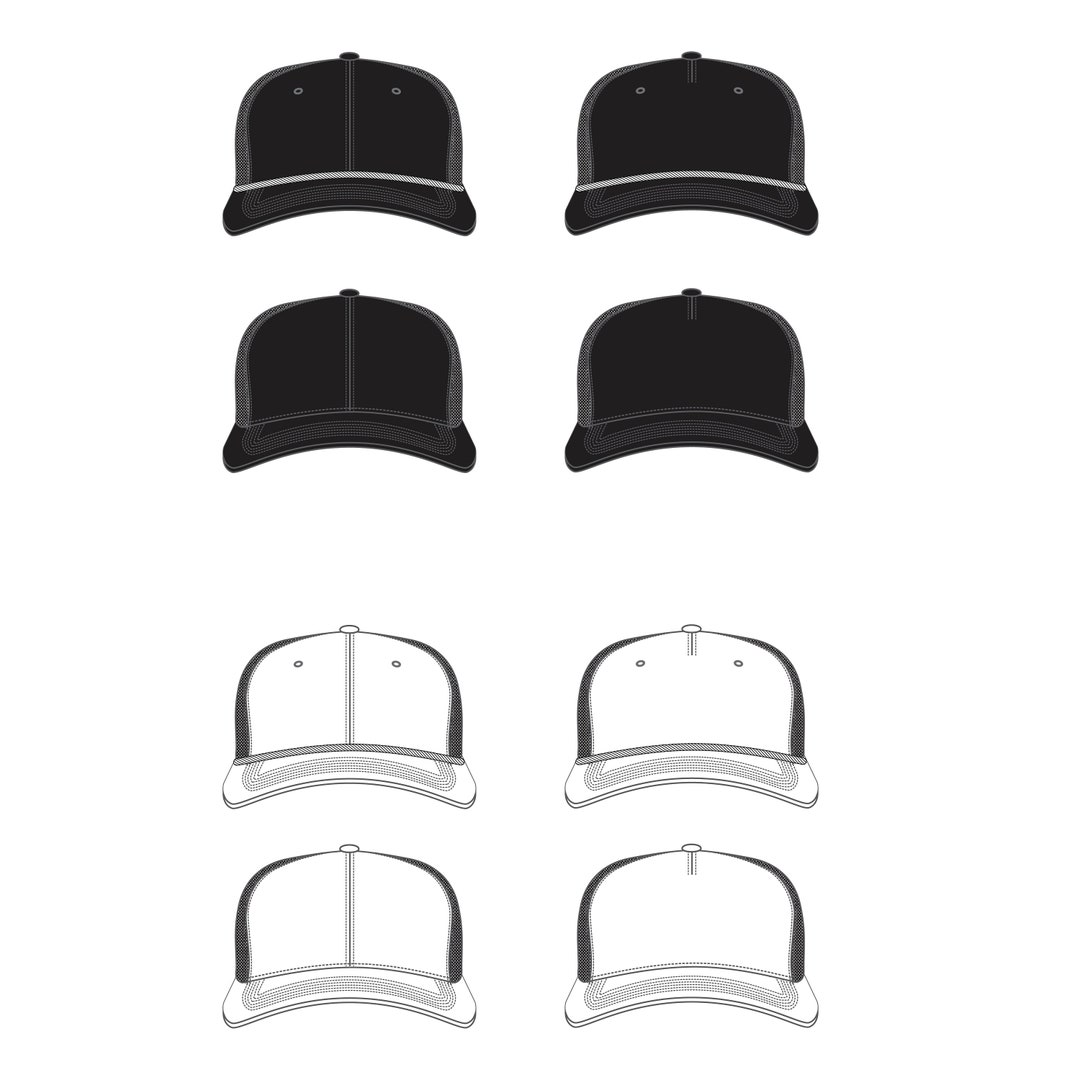 Trucker Hat With Rope / Technical Drawings / Fashion CAD Designs for ...