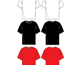 Tracksuit Fashion Flat Templates / Technical Drawings / Fashion CAD ...