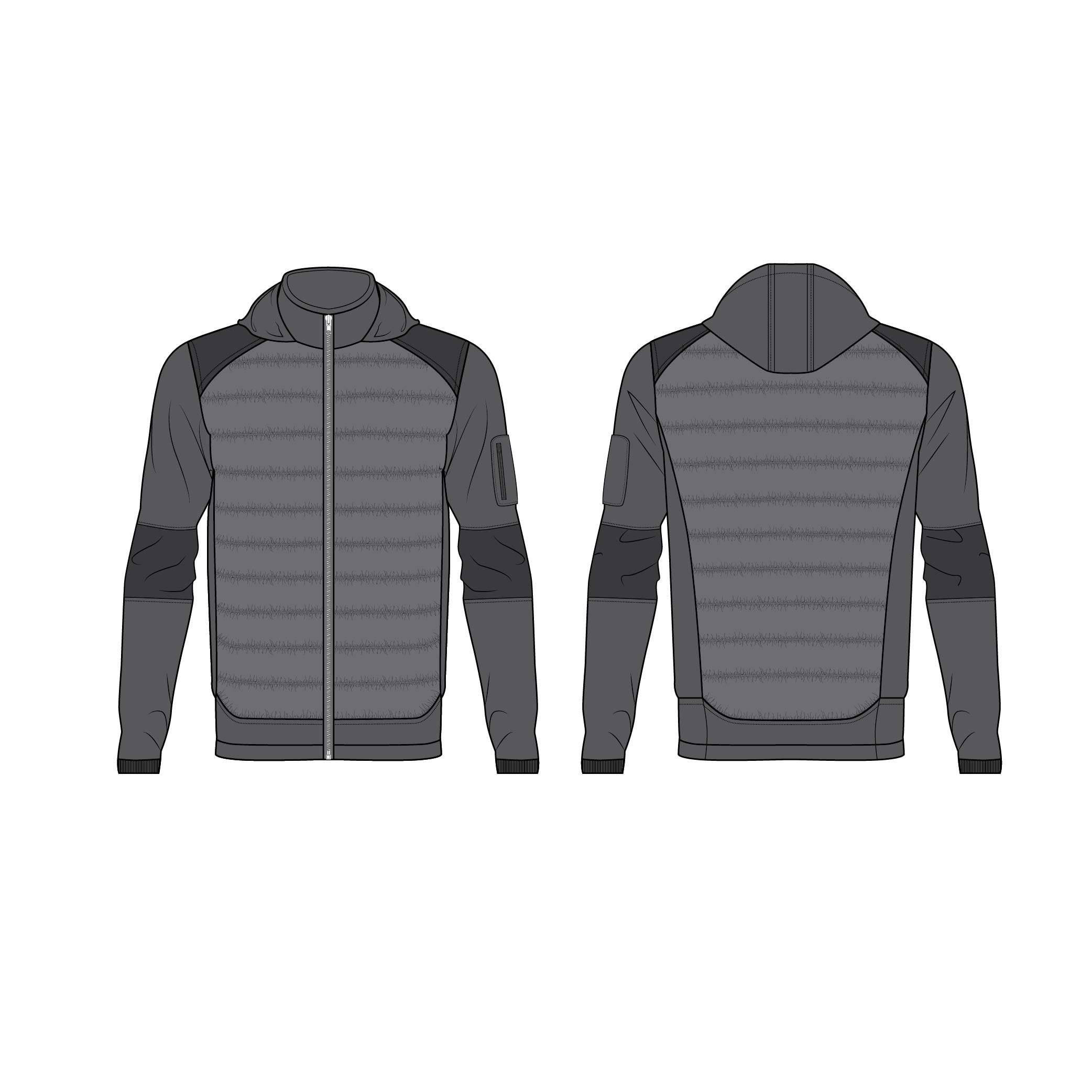 Jacket Editable Fashion Flat Templates Technical Drawings Fashion