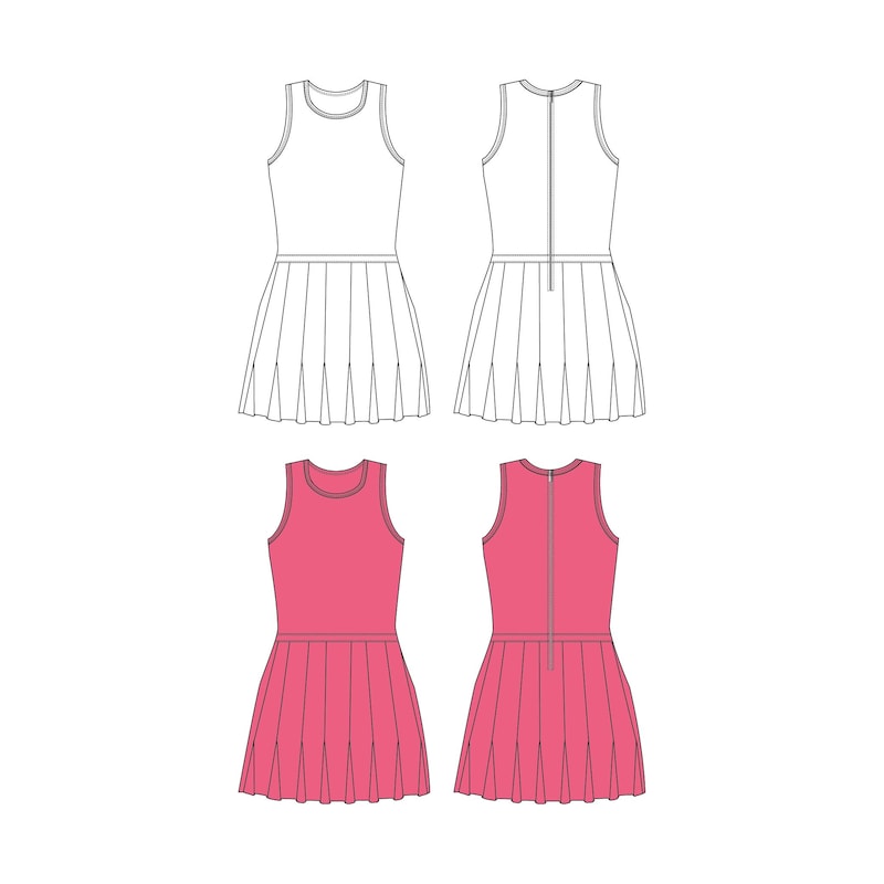 Tennis Dress Pattern - Etsy