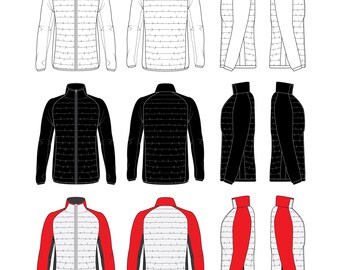 Jacket Fleece / Technical Drawings / Fashion CAD Designs for - Etsy