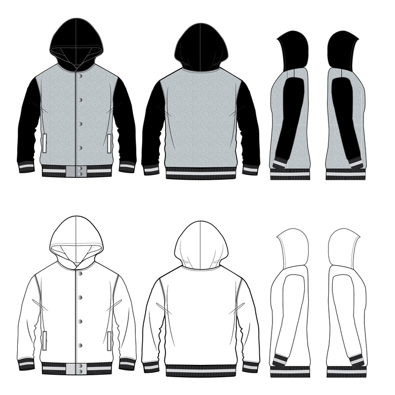 Varsity Jacket Pattern - Etsy