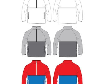 Jacket Fleece / Technical Drawings / Fashion CAD Designs for - Etsy