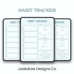 Printable Habit Tracker | Self-care & Goal Planner PDF, Daily and ...