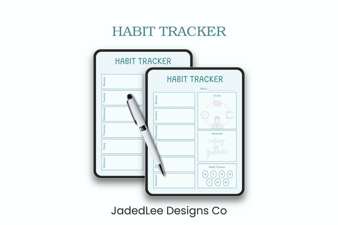 Printable Habit Tracker | Self-care & Goal Planner PDF, Daily and ...
