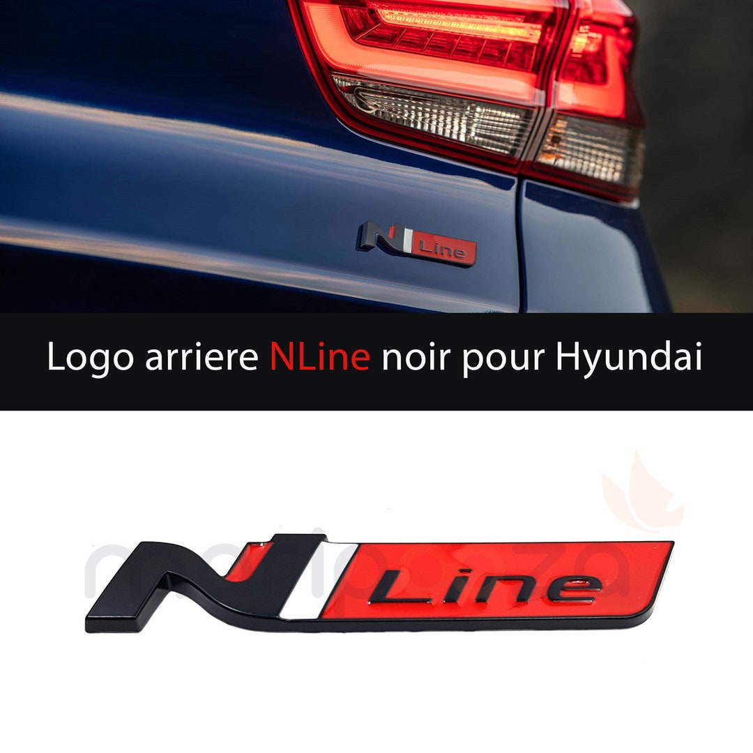 Nline Rear Trunk Logo Emblem Black Red 115 X 20 MM for Hyundai - Etsy