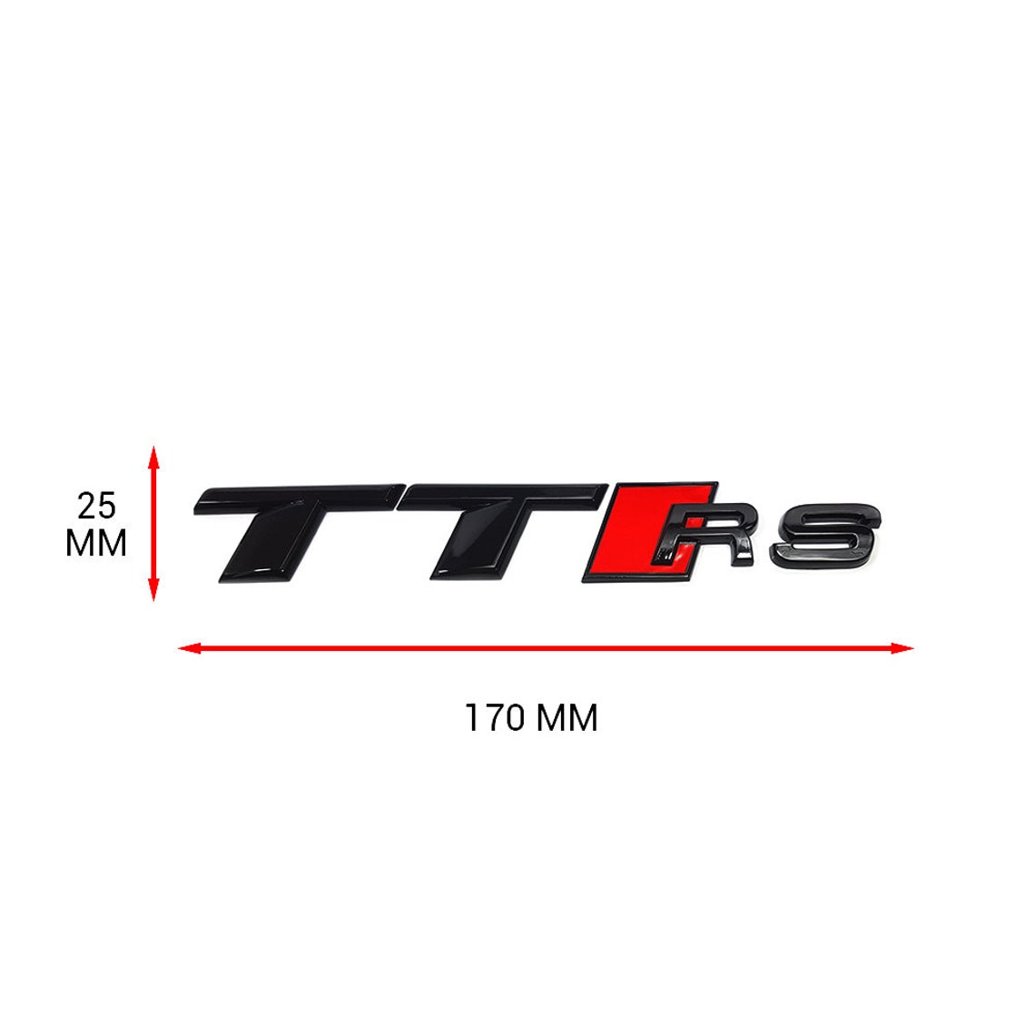 Emblem Logo TTRS Rear Trunk Glossy Black 170x25 MM for Audi TT - Etsy