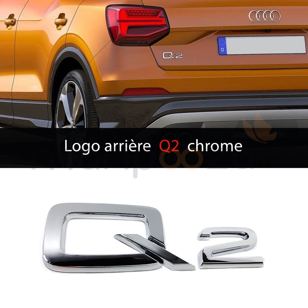 Q2 Rear Trunk Logo Emblem Gray Chrome 100x35 MM for Audi Q2 - Etsy UK