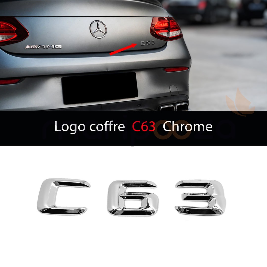 Emblem Logo Rear C63 Chrome 105mm for Mercedes Class C C63 C63s AMG - Etsy