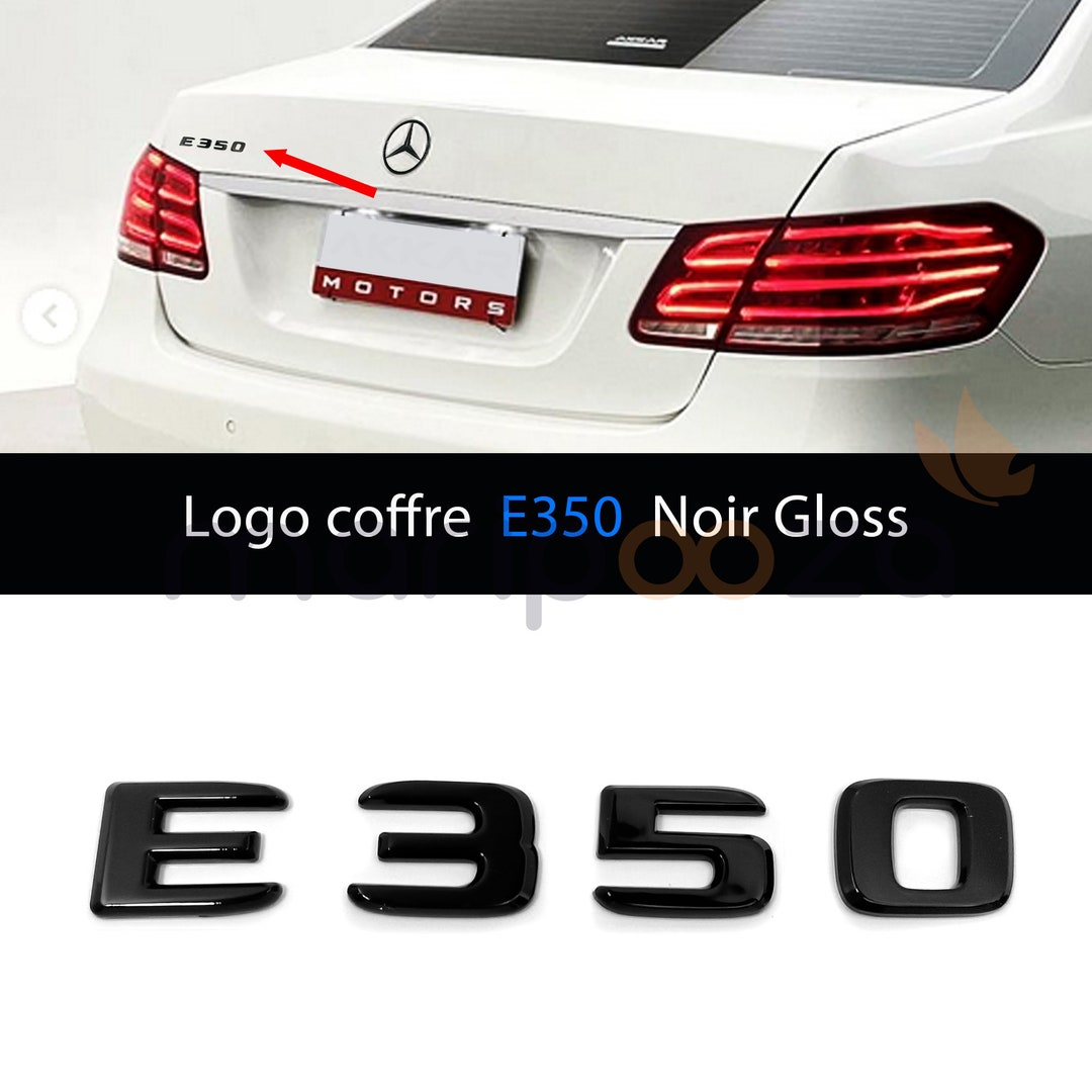 Emblem Logo Rear E350 Glossy Black 150mm for Mercedes Class E W211 W213 ...