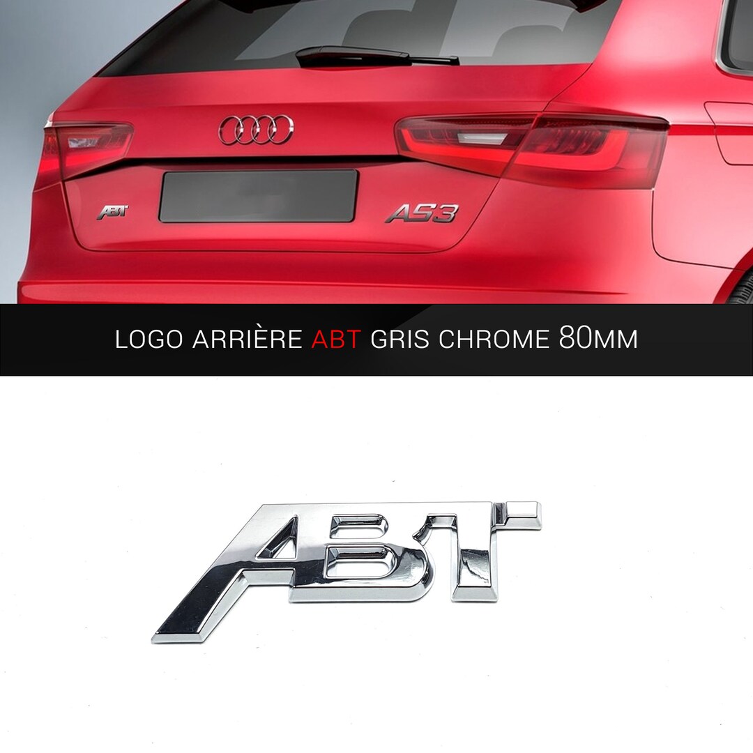 ABT Logo Emblem Rear Gray Chrome 80x38 MM - Etsy