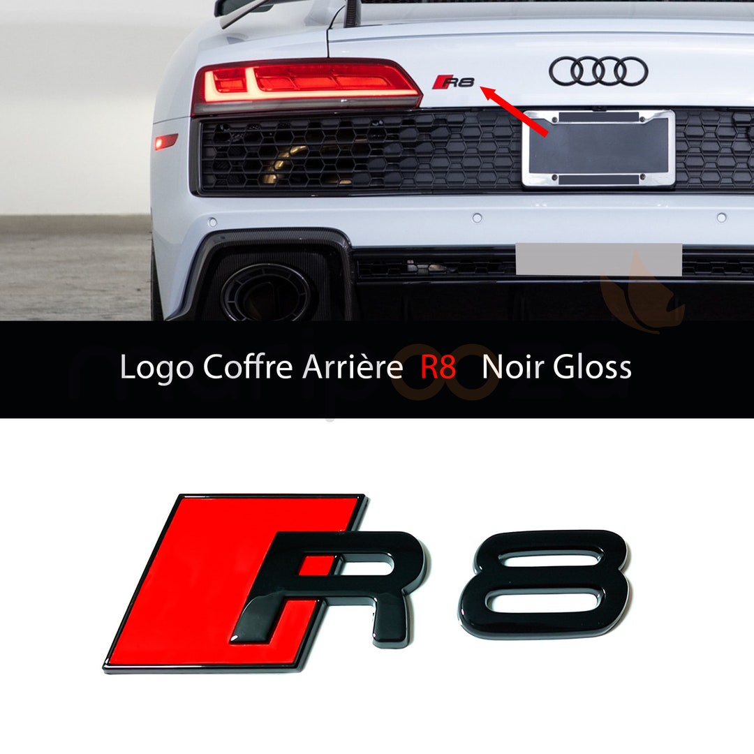 R8 Logo Emblem Rear Trunk Glossy Black 110x38 MM for Audi R8 - Etsy