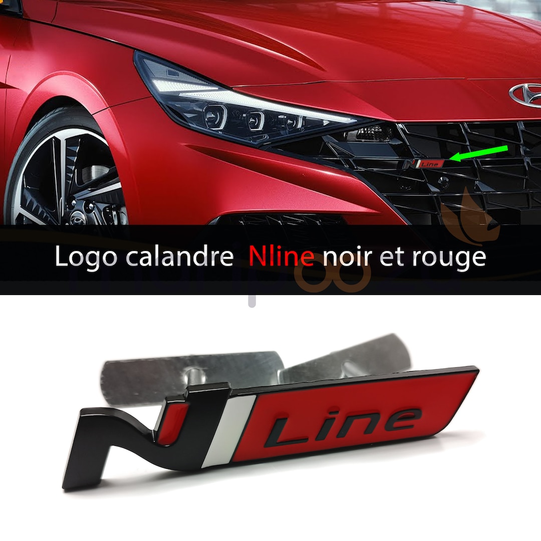 Emblème Logo Nline Calandre Avant Noir Rouge 115x20 MM Pour - Etsy