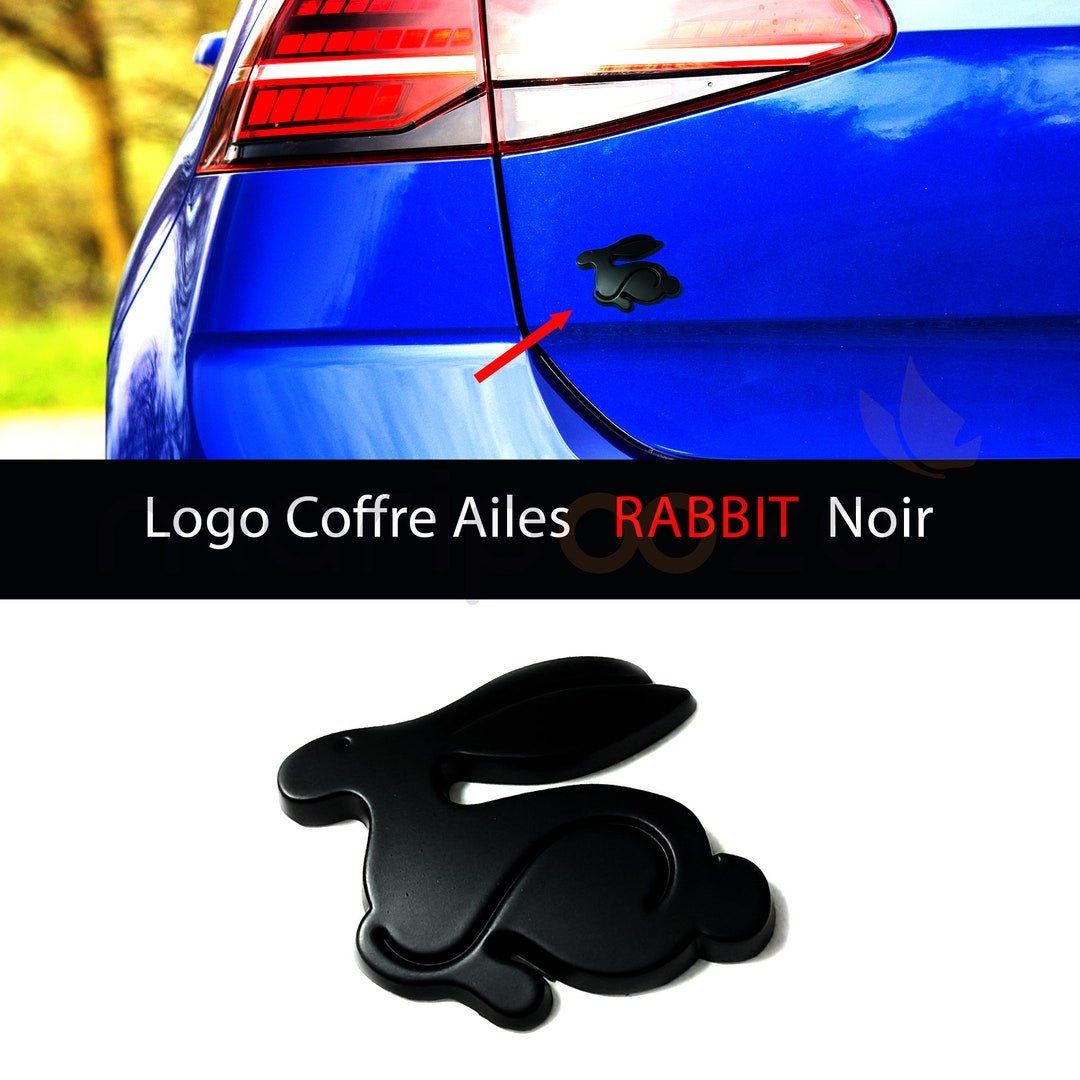 Emblem Logo Rear Trunk GTI Rabbit Full Black 45mm for V.VV Golf Polo - Etsy