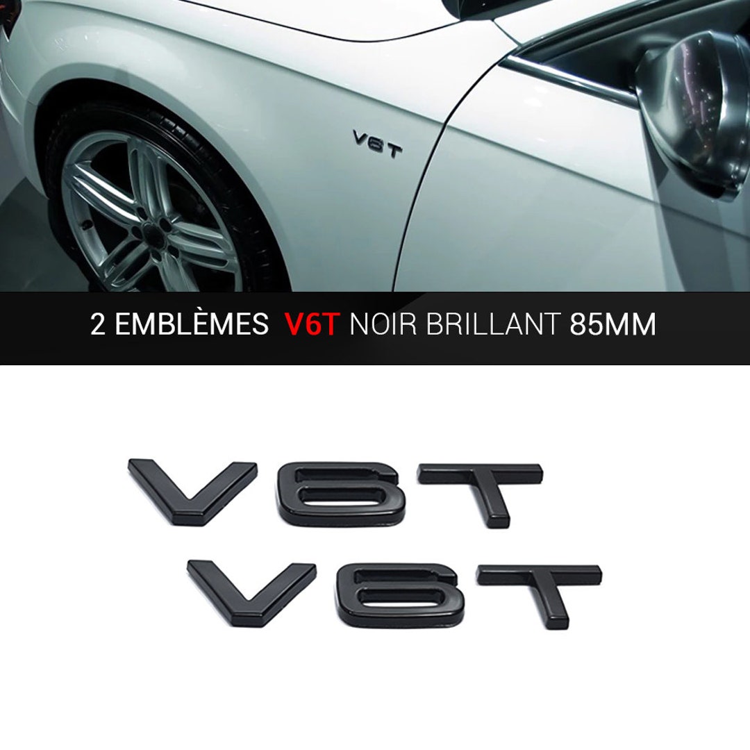 2x V6T Logo Emblems Wings Doors Black 85x18 MM for Audi - Etsy