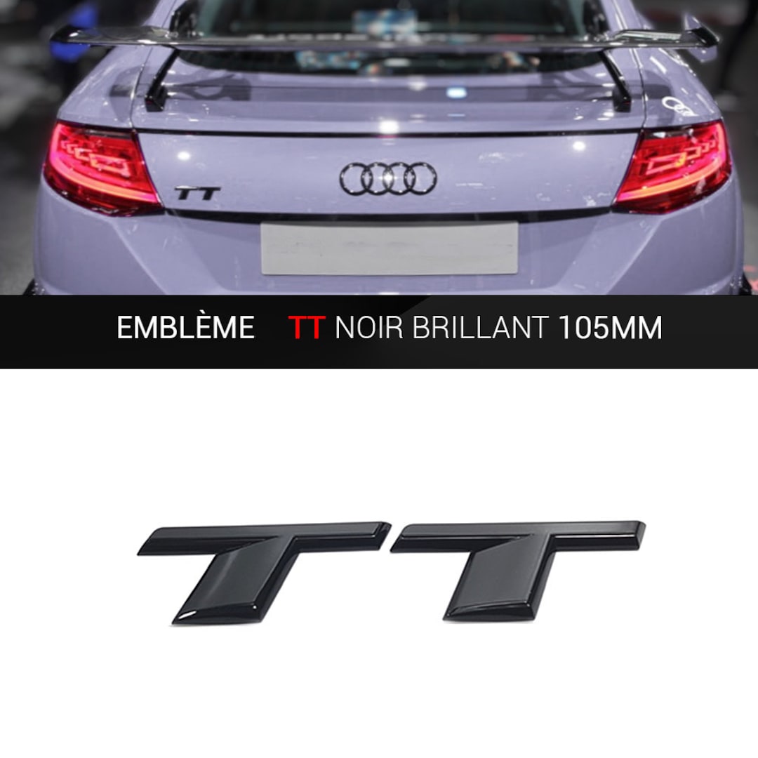 Emblem Logo TT Rear Trunk Glossy Black 105x25 MM for Audi TT - Etsy