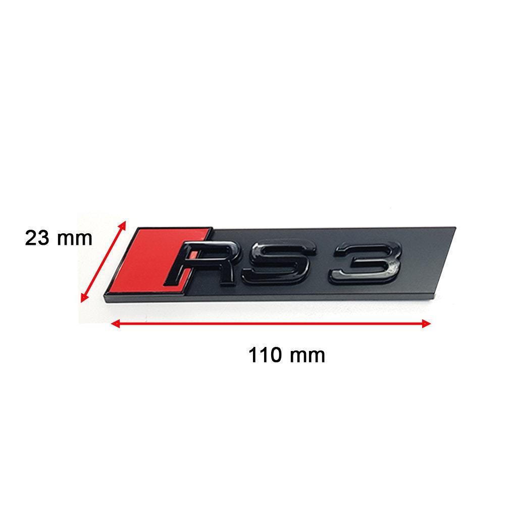Logo Emblem RS3 Frontgrill Glänzend Schwarz 110x23 MM Für Audi | Etsy