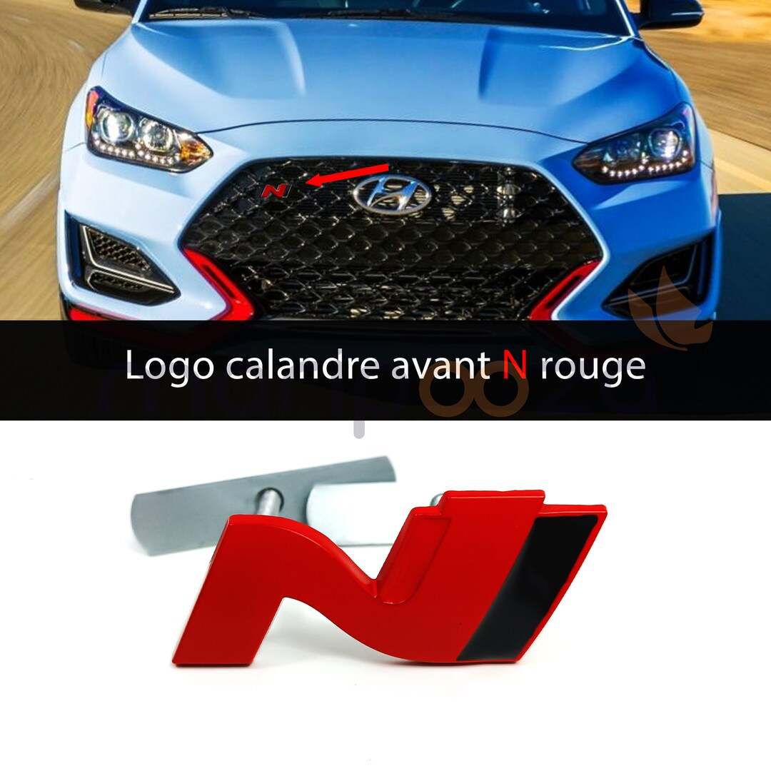 N Nline Logo Emblem Front Grille Red 60x30 MM for Hyundai - Etsy