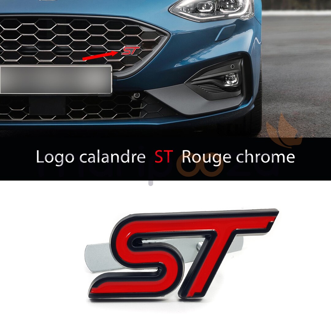 ST Racing Grill Emblem Logo Red Black 80mm - Etsy